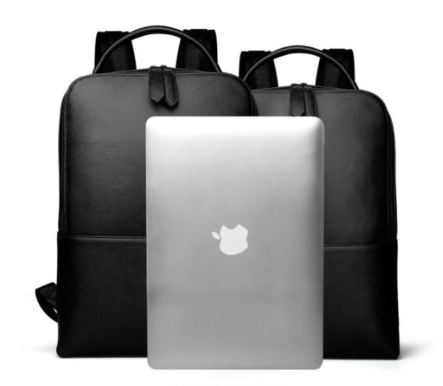 Black Minimal Leather Backpack – Gifts for Designers