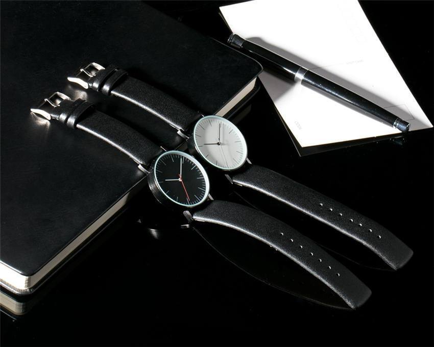 Casual Men Simple Quartz Ultra Thin Minimalist Watch – Gifts for Designers