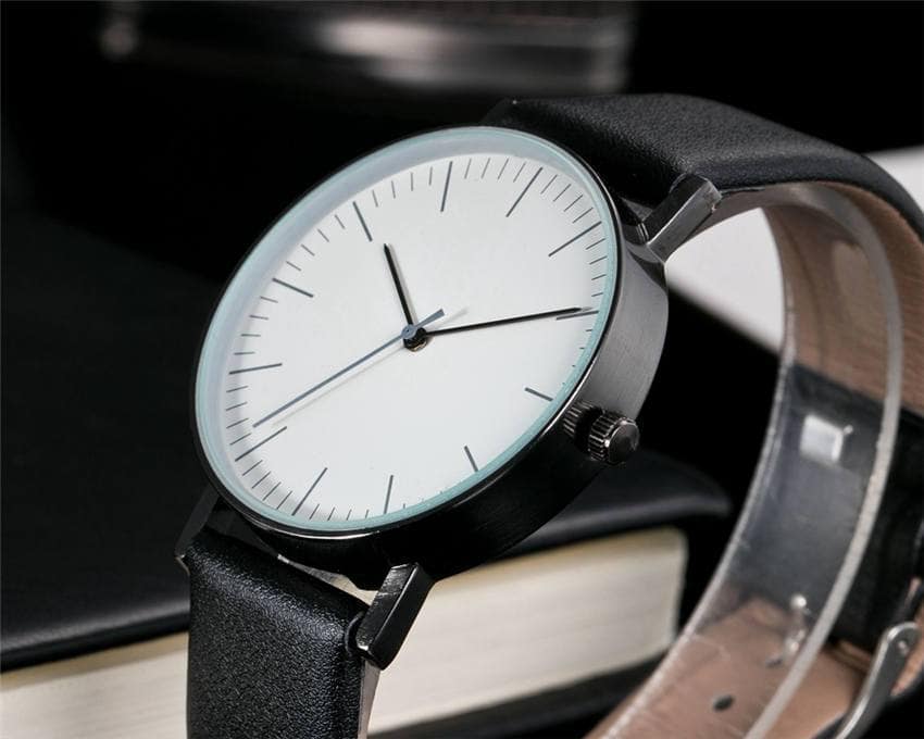 Casual Men Simple Quartz Ultra Thin Minimalist Watch – Gifts for Designers