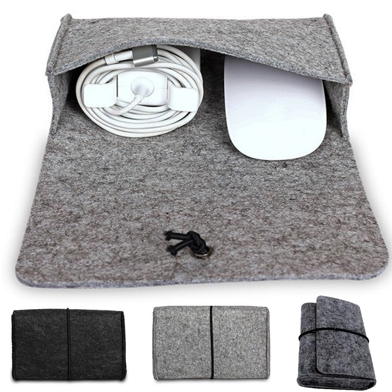 Felt Mouse Charger USB Cable Storage Bag – Gifts for Designers