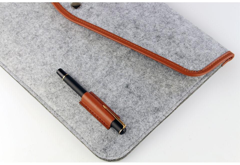 Felt Laptop/Tablet Sleeve with Leather Edges – Gifts for Designers