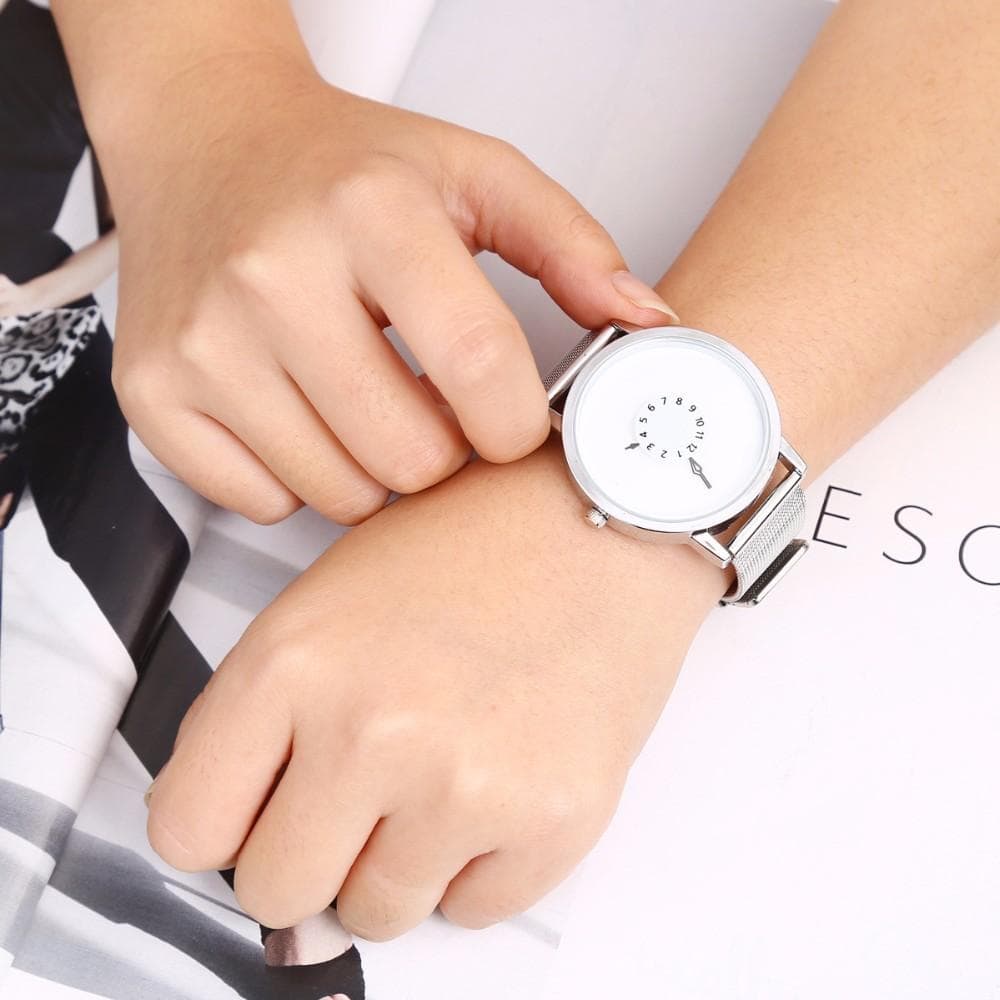 Minimal Metal Band Wristwatch – Gifts for Designers