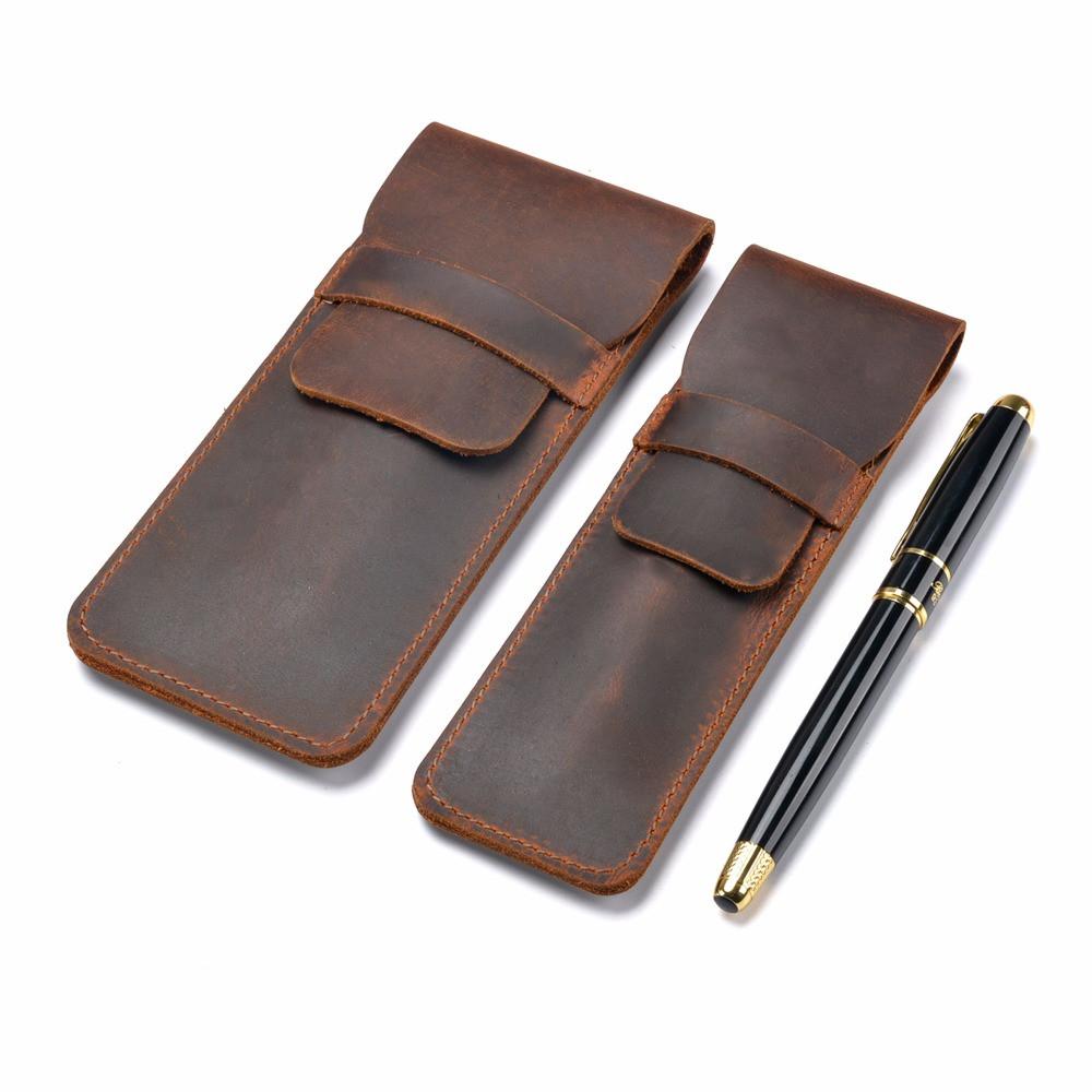 Handmade Genuine Leather Pen Case – Gifts for Designers