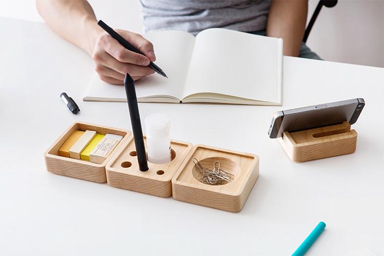 Wooden Desktop Storage System – Gifts for Designers