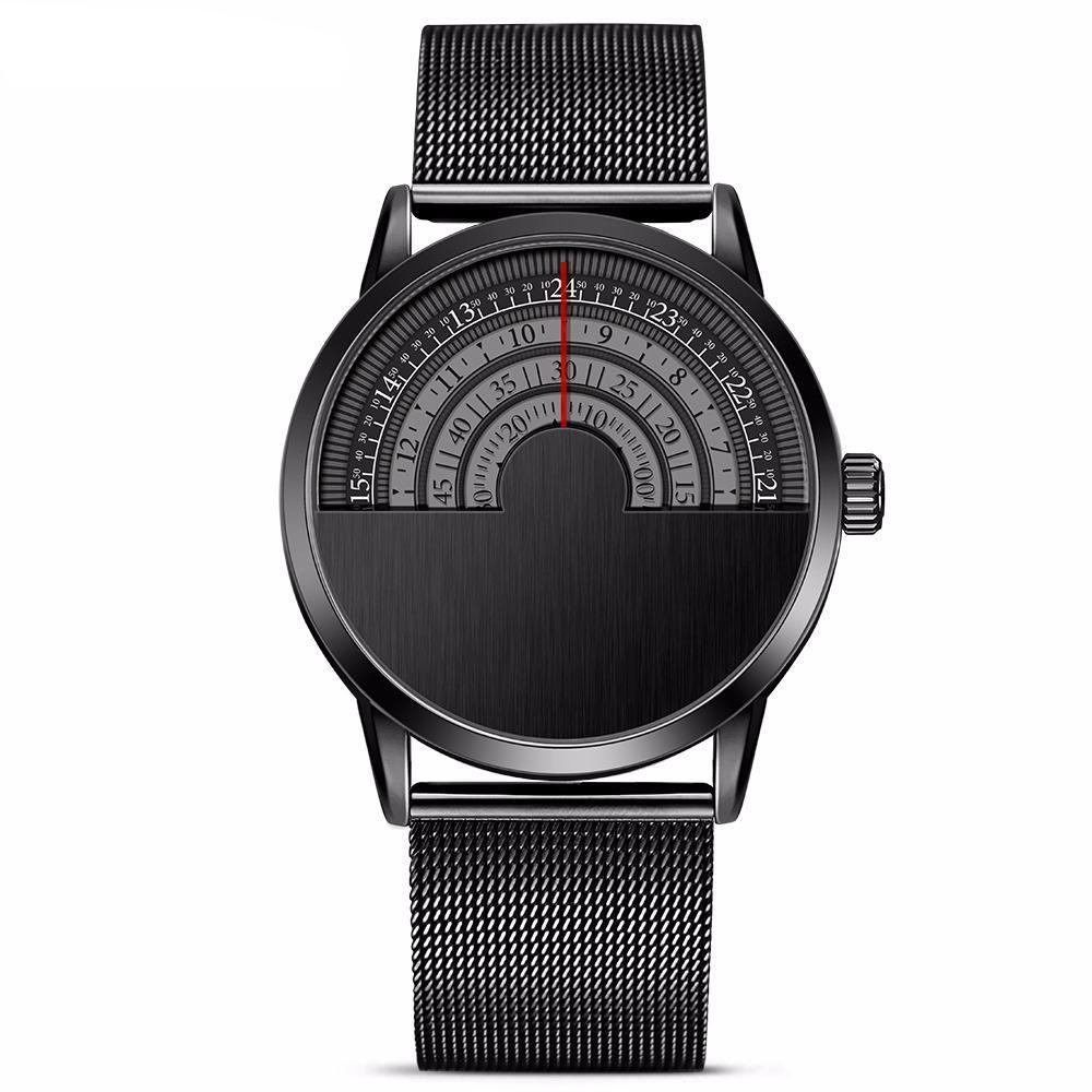 Half Face Stainless Steel Watch – Gifts for Designers