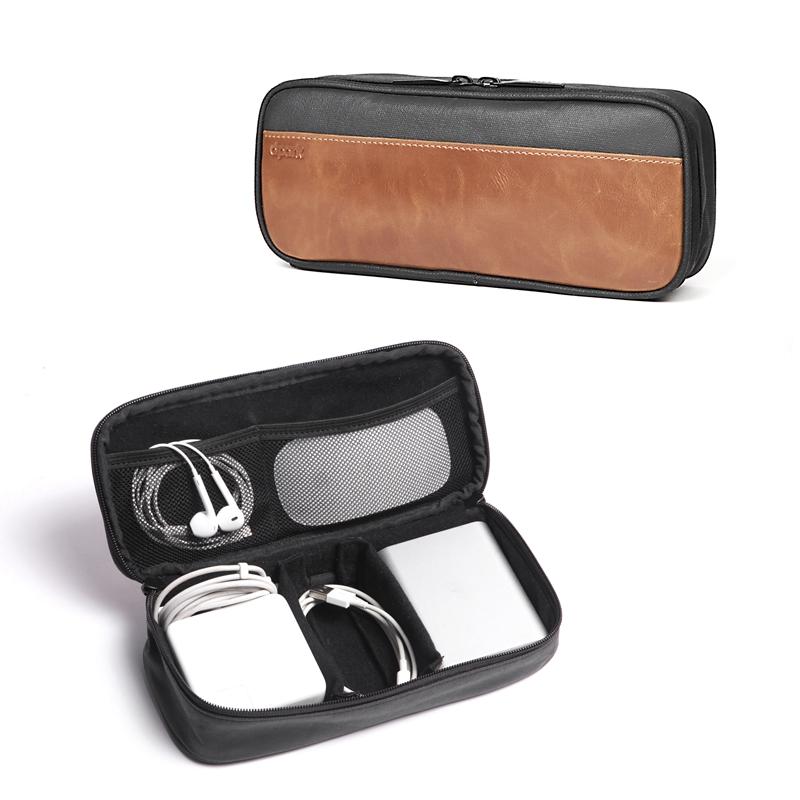 PU Leather and Canvas Storage and Accessory Bag – Gifts for Designers