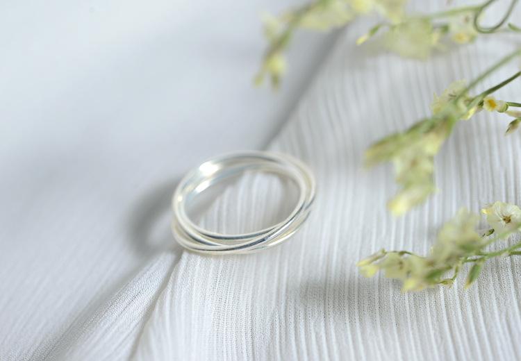Minimalist 925 Sterling Silver Three Overlapping Rings – Gifts for ...