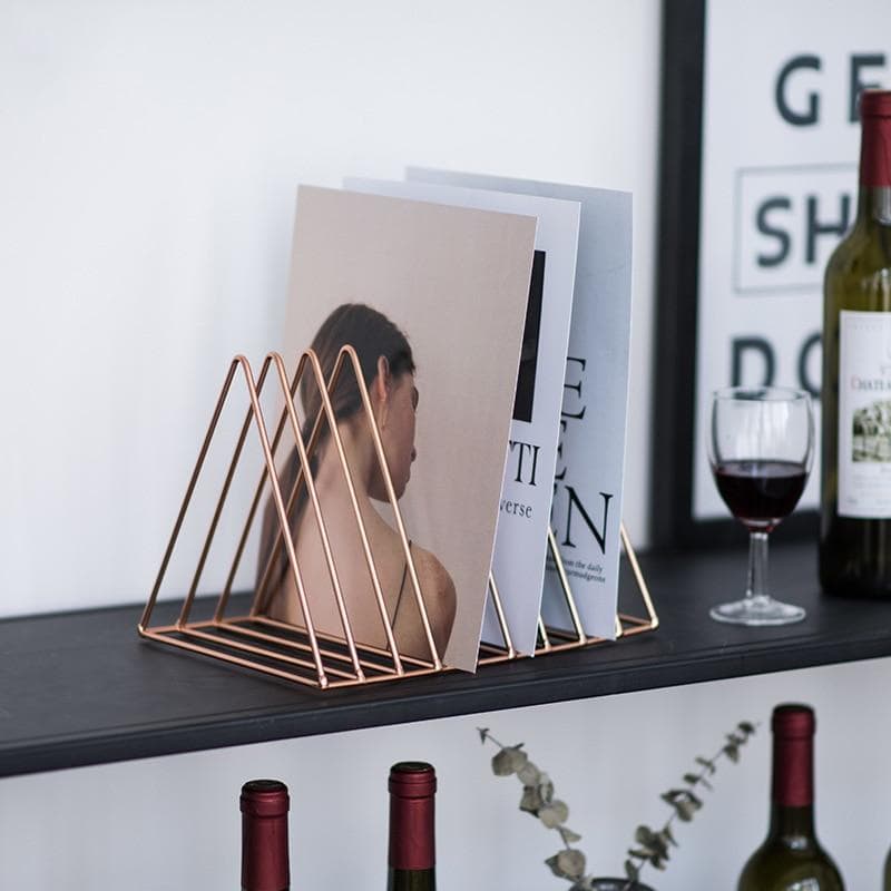 Nordic Style Geometric Rose Gold Minimalist Book Shelf – Gifts for ...