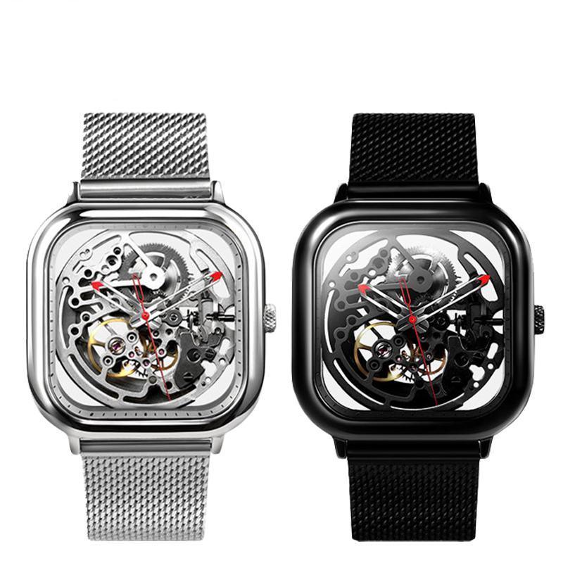 Hollowed-out Square Face Mechanical Wristwatch – Gifts for Designers