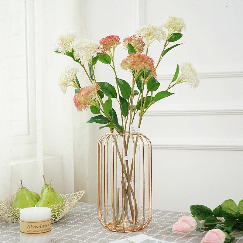 Modern Geometric Minimal Rose Gold Plant Vase – Gifts for Designers