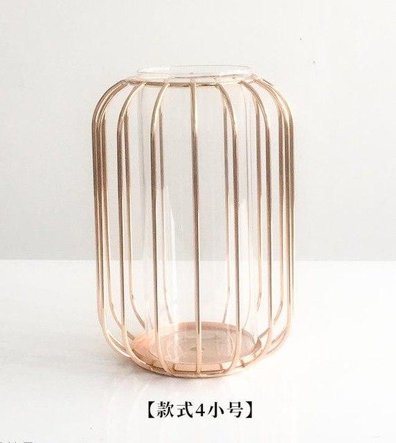 Modern Geometric Minimal Rose Gold Plant Vase – Gifts for Designers