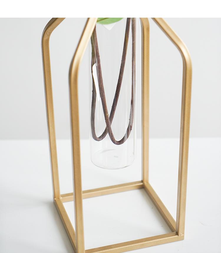 Modern Geometric Minimal Rose Gold Plant Vase – Gifts for Designers