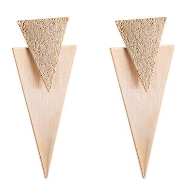 Geometric Double Solid Triangle Earrings – Gifts for Designers