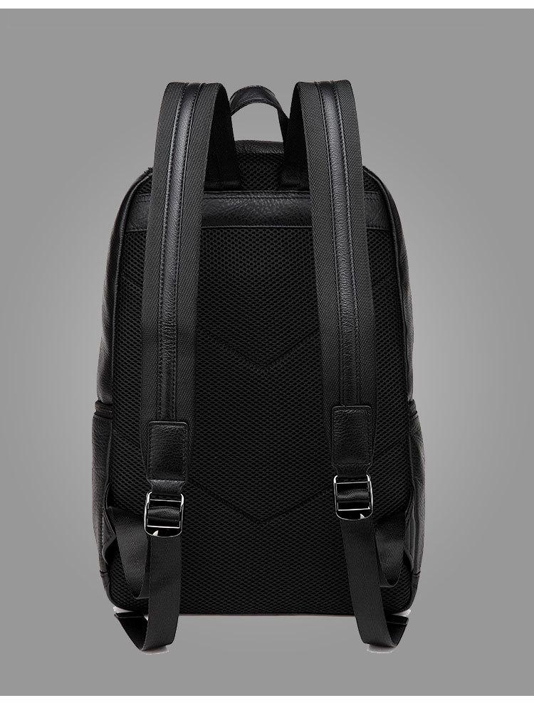 14" Black Minimal Backpack with Front Zipper – Gifts for Designers