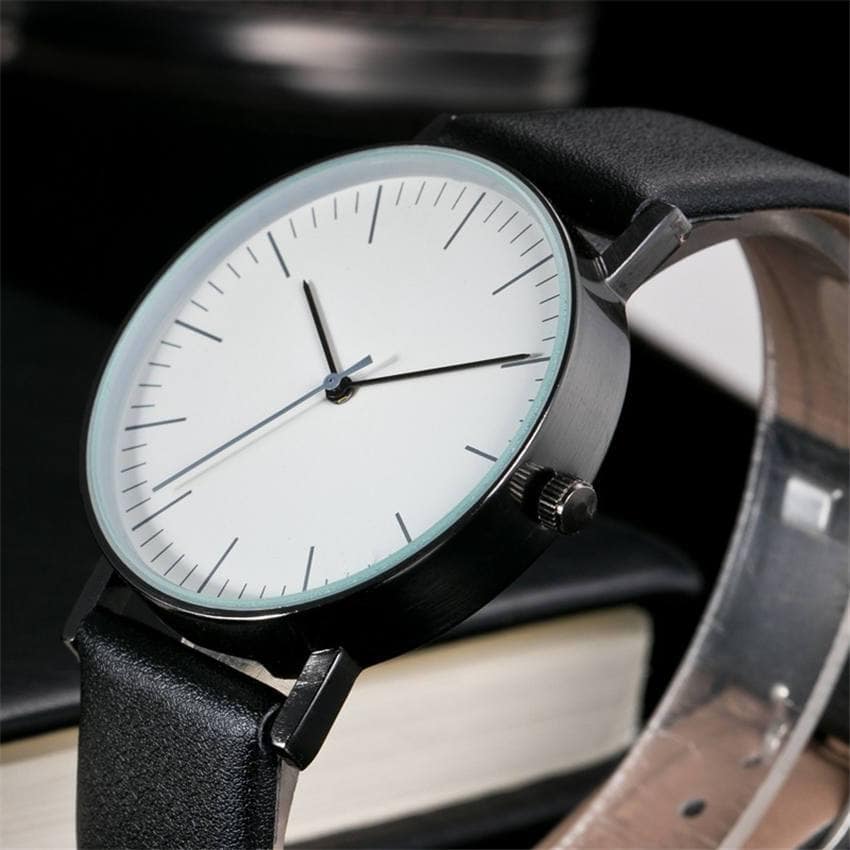 Casual Men Simple Quartz Ultra Thin Minimalist Watch – Gifts for Designers