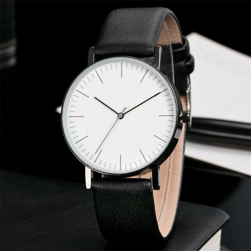 Casual Men Simple Quartz Ultra Thin Minimalist Watch – Gifts for Designers